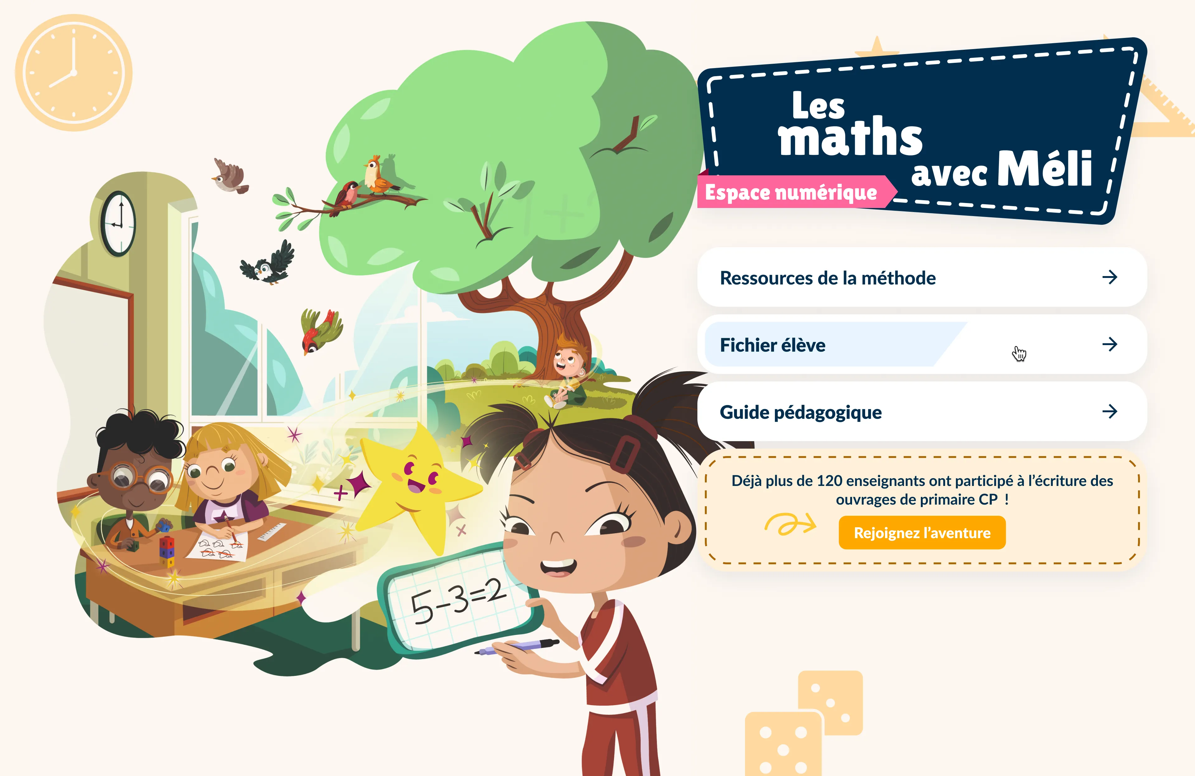 Les maths avec Méli; la première méthode collaborative de maths au CP
